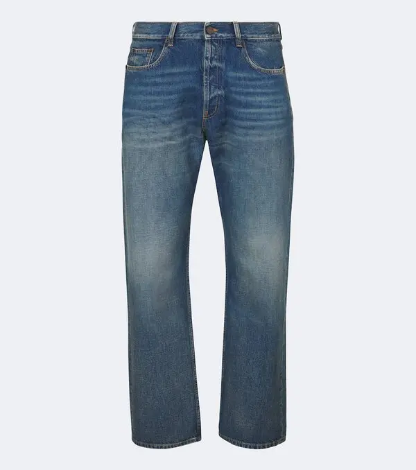 Saint Laurent Faded Straight Leg Jeans