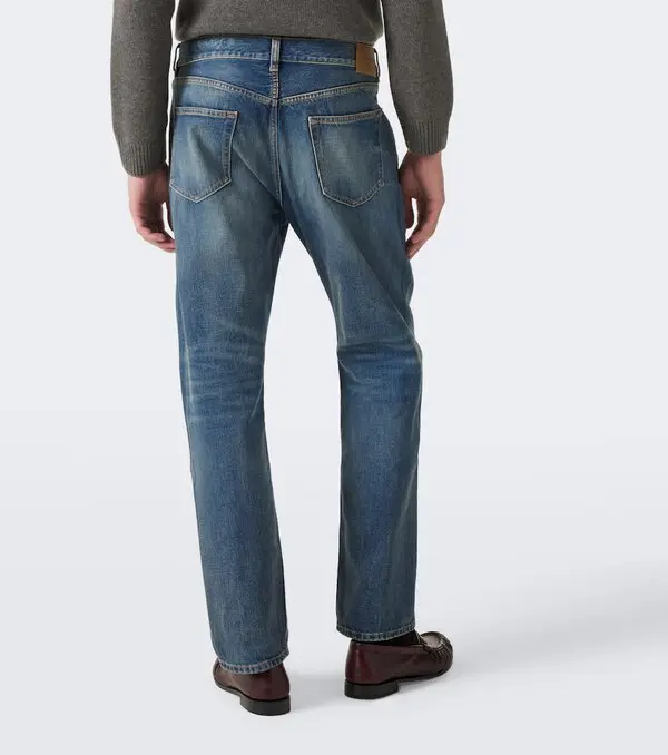 Saint Laurent Faded Straight Leg Jeans
