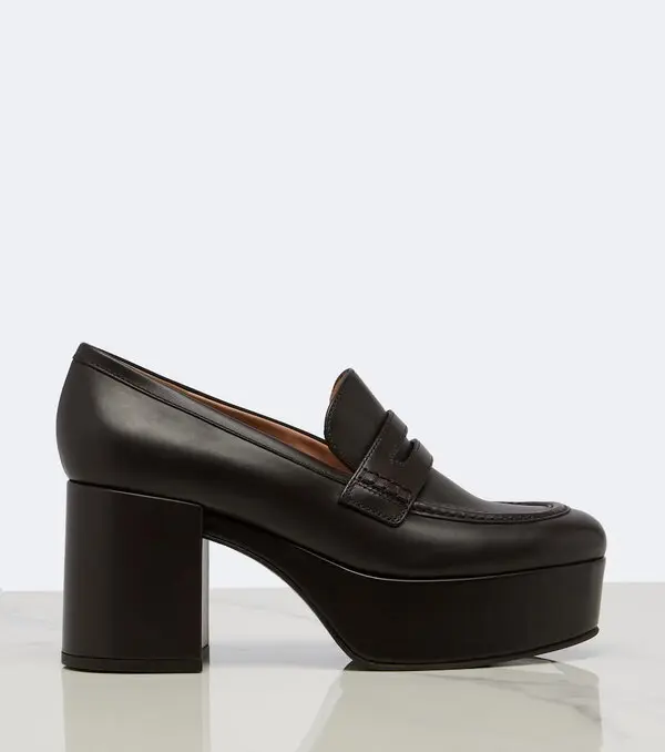 GIANVITO ROSSI Platform Loafer Pumps