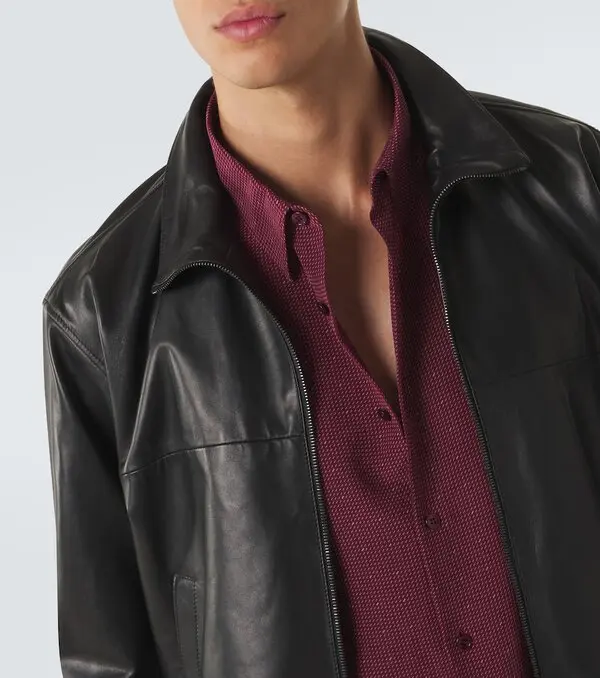 Saint Laurent Leather Blouson Jacket