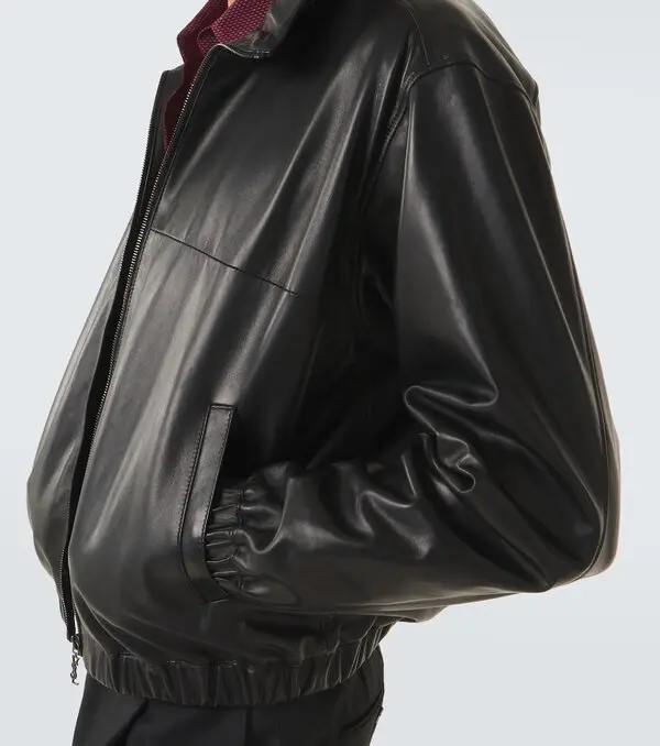 Saint Laurent Leather Blouson Jacket