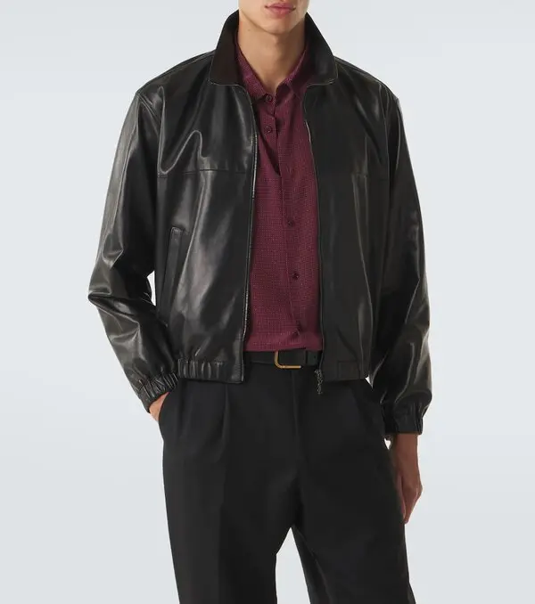 Saint Laurent Leather Blouson Jacket