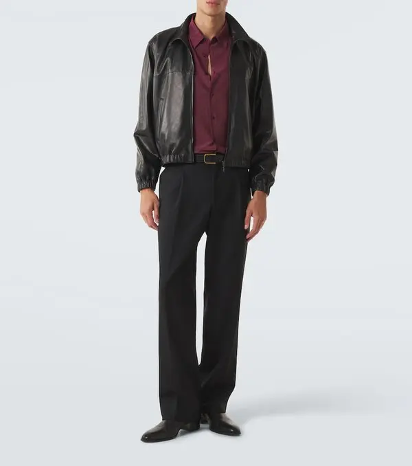 Saint Laurent Leather Blouson Jacket