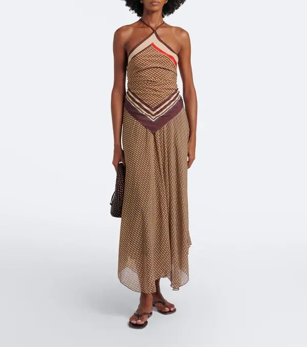 SIR. Cooper Asymmetric Printed Maxi Skirt