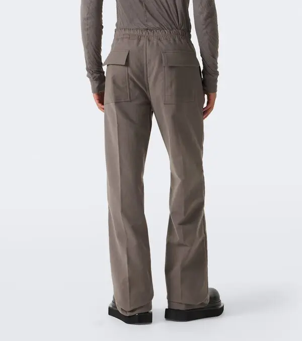 Rick Owens Cotton Twill Straight Leg Pants