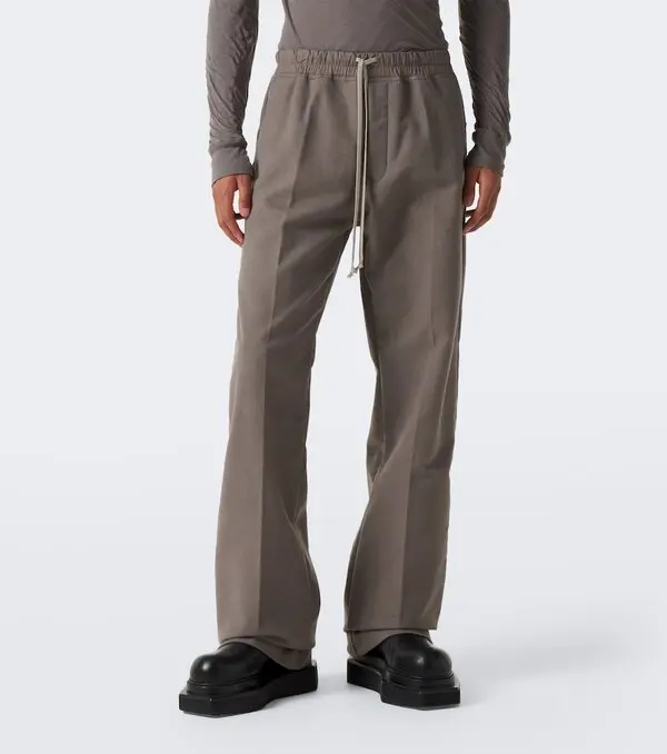 Rick Owens Cotton Twill Straight Leg Pants