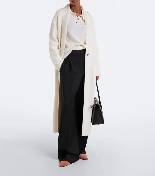 LISA YANG Emei Cashmere Coat - White