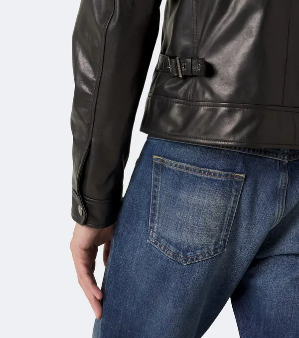 Dolce & Gabbana Leather Zip-up Jacket