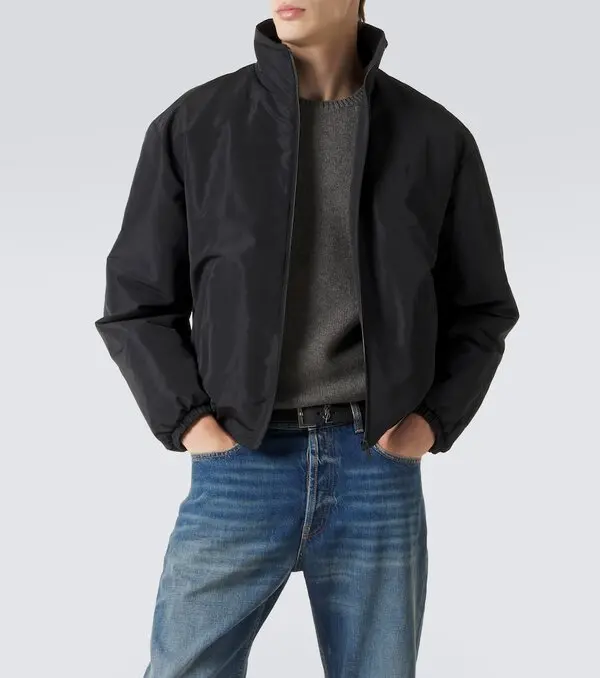 Saint Laurent Taffeta Zip-up Jacket