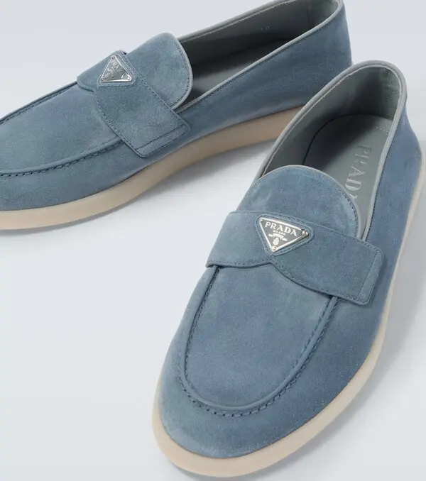 Prada Suede Loafers - Blue