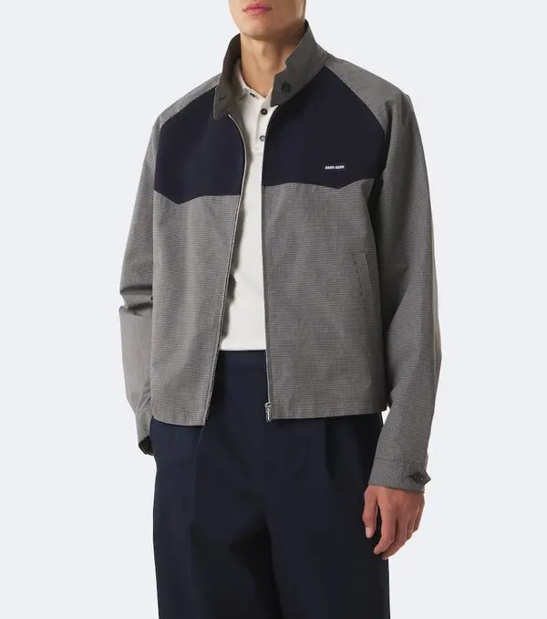 Miu Miu Gingham Check Cotton Zip-up Jacket
