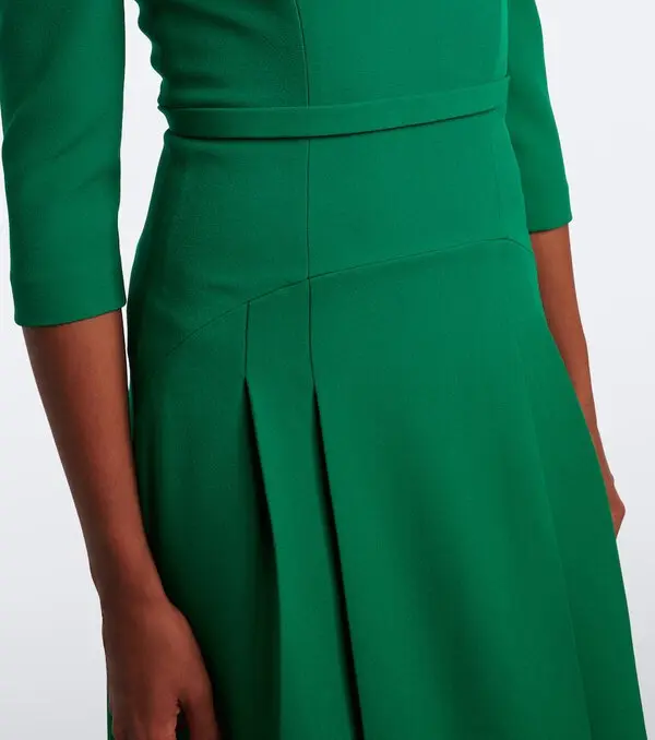 Safiyaa Amadora Off-shoulder Crepe Gown In Jewel