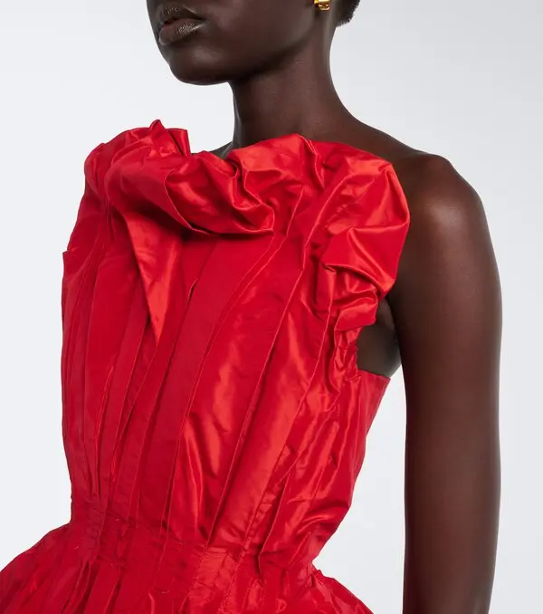 Tove Marina Peplum Silk Taffeta Top