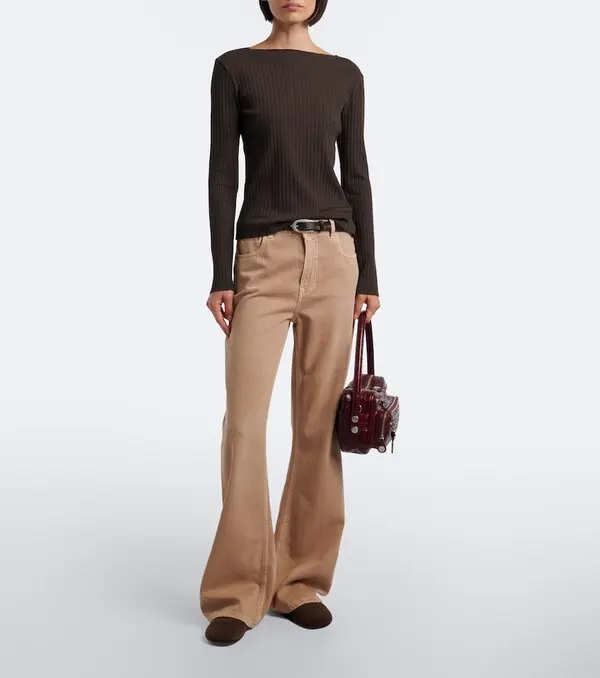 Vince Ribbed Long Sleeve Sweater
