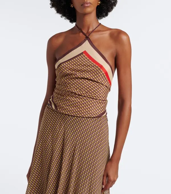 SIR. Cooper Printed Halterneck Top