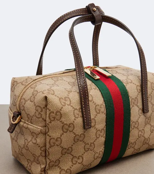 Gucci Mini Gg Canvas Top Handle Bag