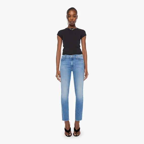 MOTHER The Mid Rise Dazzler Hover Jeans Just An Animal - Blue