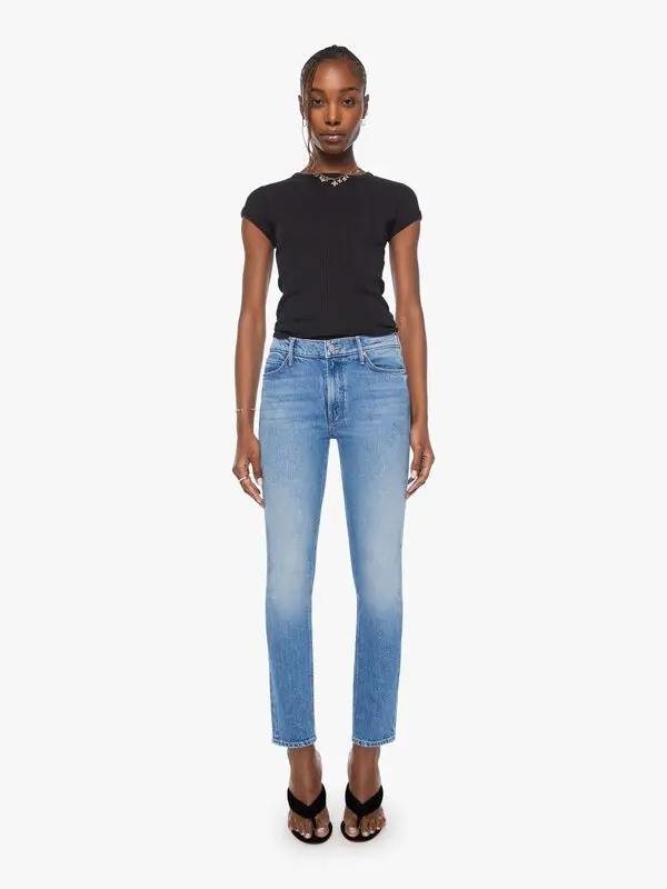 MOTHER The Mid Rise Dazzler Hover Jeans Just An Animal - Blue