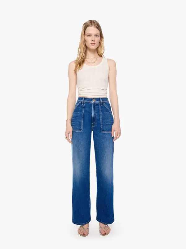 MOTHER Petites The Lil Patch Maven Spare Me Drama Jeans - Blue