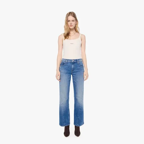 MOTHER The Lil' Bookie Twist Skimp Jeans Just An Animal - Blue