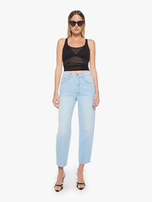 MOTHER The Peeler Ankle Pants In Light Wash Denim - Blue