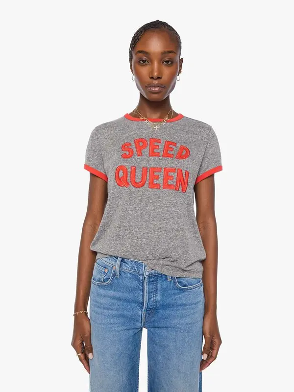 MOTHER The Boxy Goodie Ringer Speed Queen T-shirt - Red