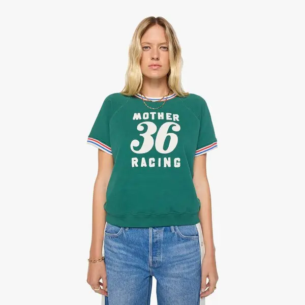 MOTHER The Short Sleeve Sport Concert Racing Shirt - Green