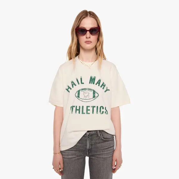 MOTHER The Sport Coop Hail Mary Athletics T-shirt - White