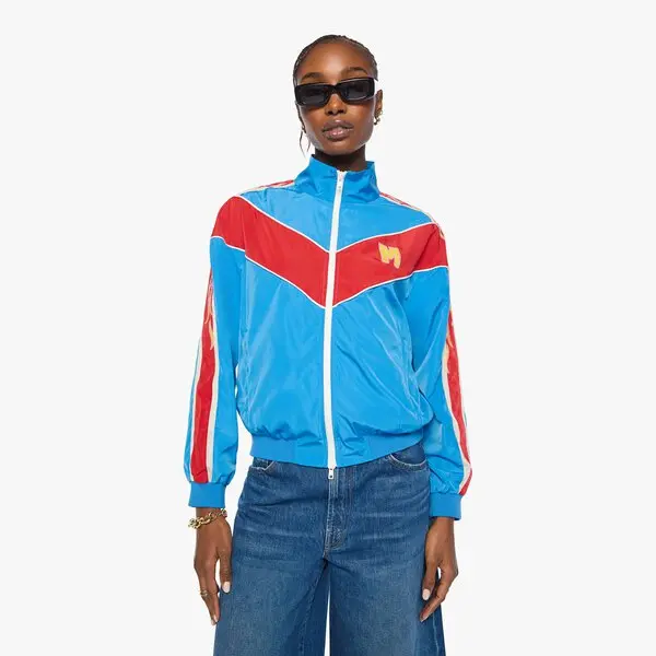 MOTHER The Glossy Letterman Jacket - Blue