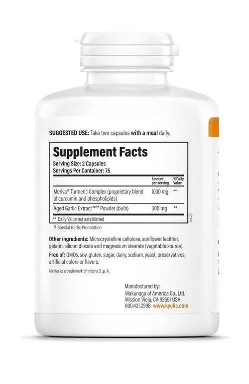 KYOLIC Aged Garlic Extract Formula 111, Healthy Inflammation Response, Curcumin
