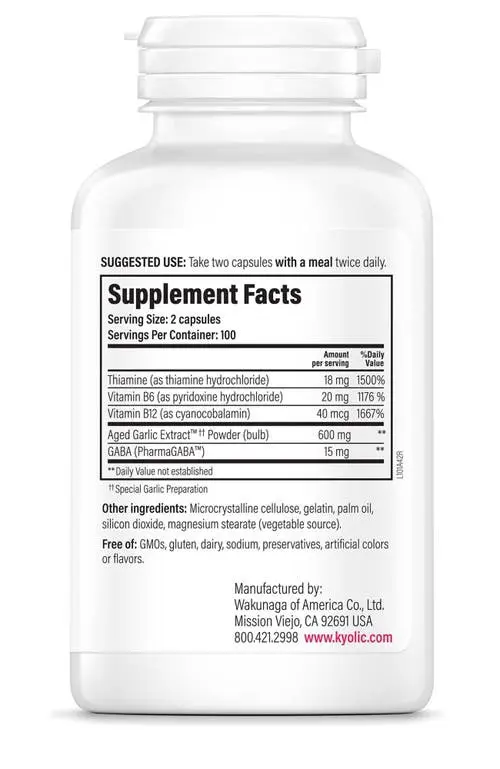 KYOLIC Aged Garlic Extract Formula 101, Stress And Fatigue Relief