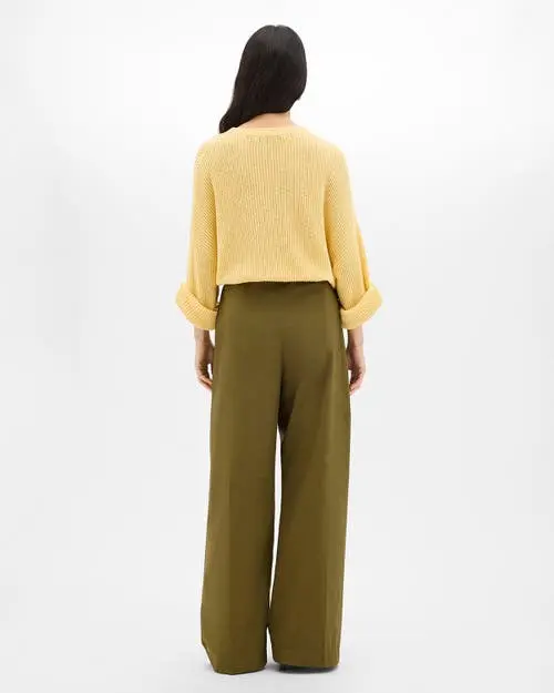 Another Tomorrow Draped Crew Knit