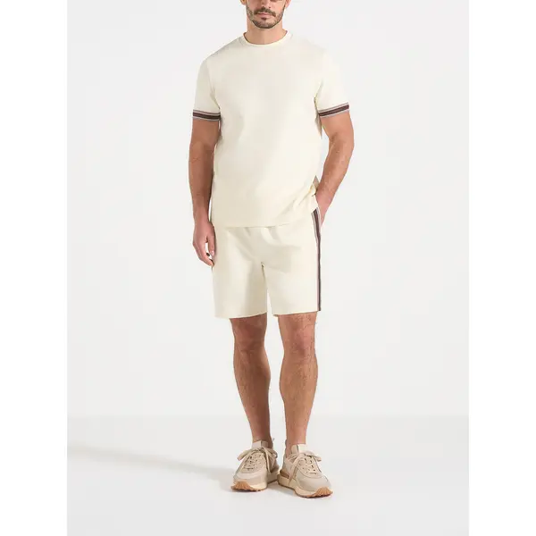 Manière De Voir Layton Taped Cotton T Shirt - Cream