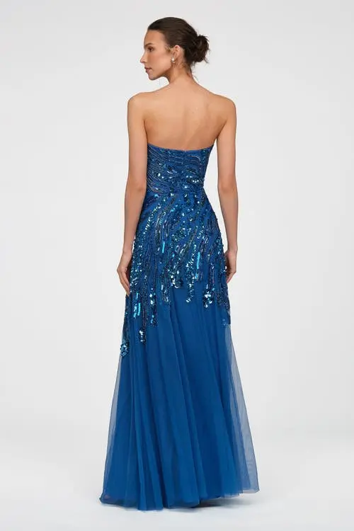Theia Ariella Hand-beaded Gown