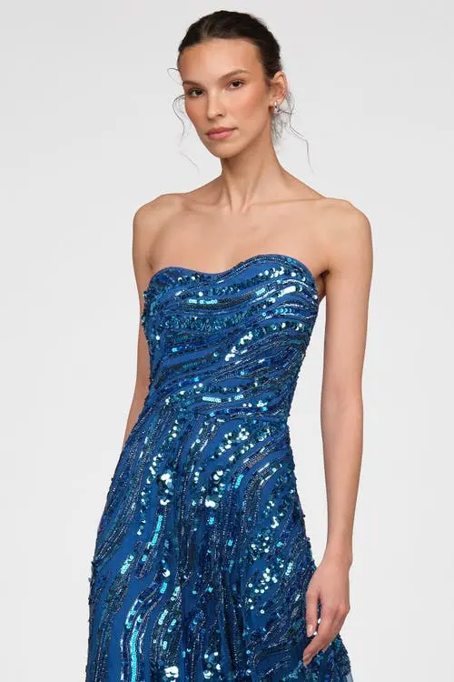 Theia Ariella Hand-beaded Gown