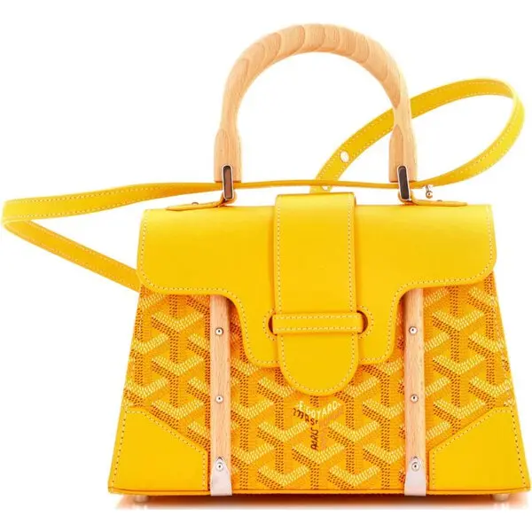 Goyard Structured Saigon Top Handle Bag Coated Canvas With Leather Mini