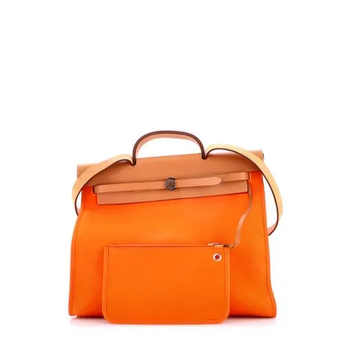 Hermès Herbag Zip Leather And Toile 39