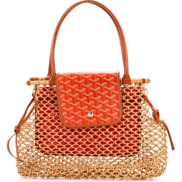 Goyard Aligre Bag Raffia Net With Coated Canvas