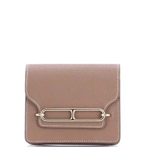 Hermès Roulis Slim Wallet Chevre Mysore - Grey