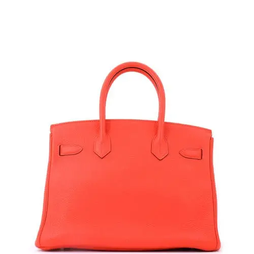 Hermès Birkin Handbag Orange Togo With Gold Hardware 30 - Red
