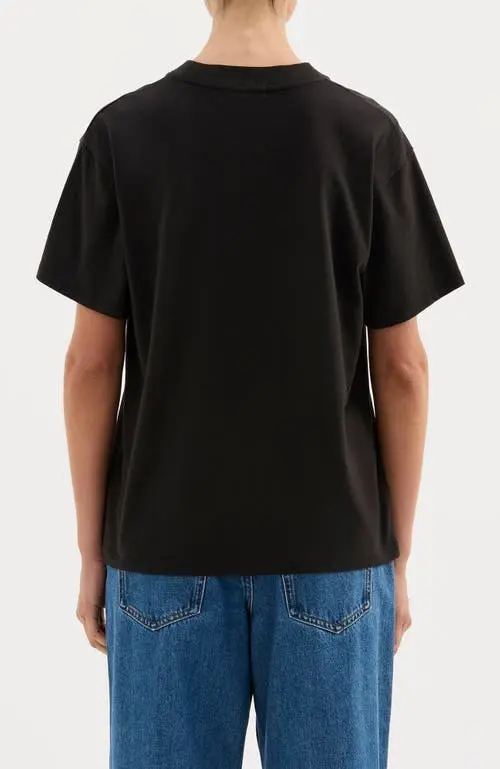 Nude Lucy Boyfriend Tee Cotton Jersey T-shirt - Black