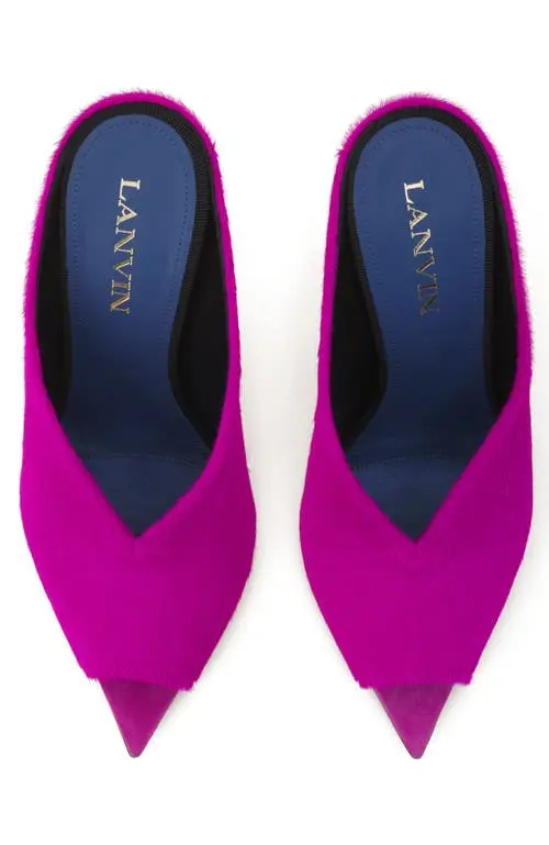 LANVIN Midnight Step Mule In Pony