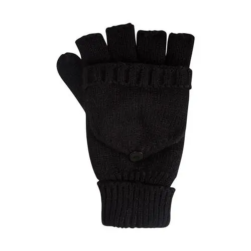 Mountain Warehouse Fingerless Knitted Mittens - Black