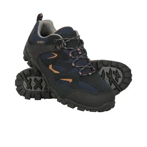 Mountain Warehouse Curlews Waterproof Suede Walking Shoes - Navy
