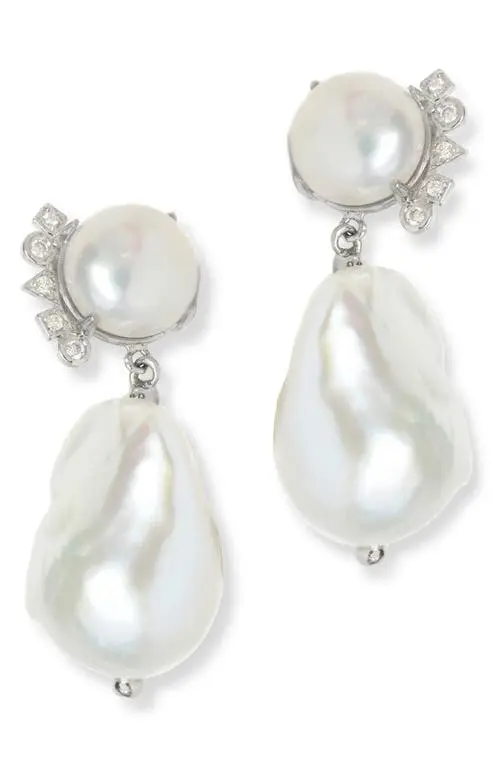 Anzie Cléo Baroque Pearl Drop Earrings