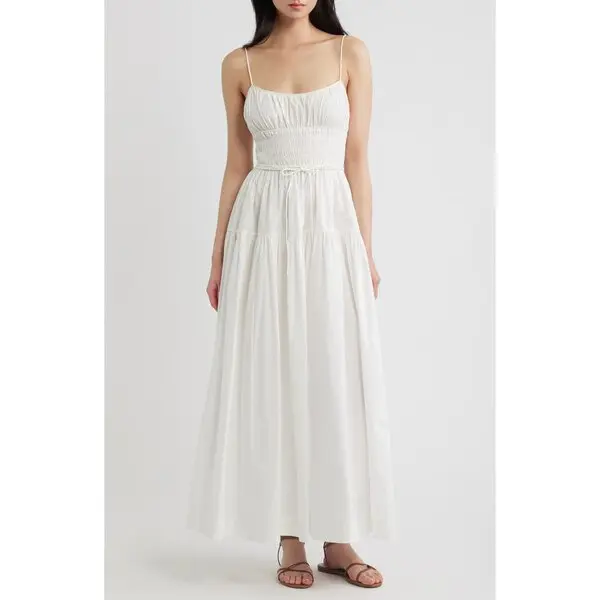 DÔEN Safia Organic Cotton Maxi Dress - Salt