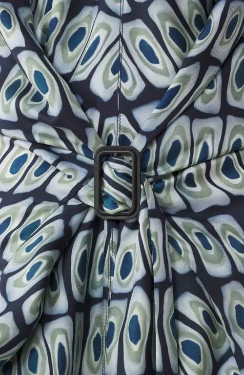LANVIN Printed Cape Dress In Silk