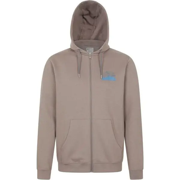 Mountain Warehouse Graphic Textured Full Zip Hoodie - Brown