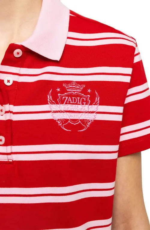 Zadig&Voltaire Mirta Stripe Crop Polo