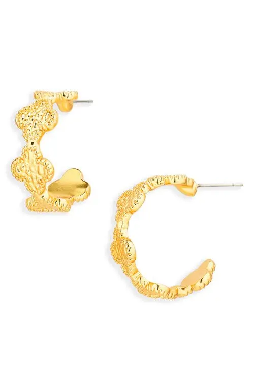 KARINE SULTAN Molten Clover Hoop Earrings - Gold